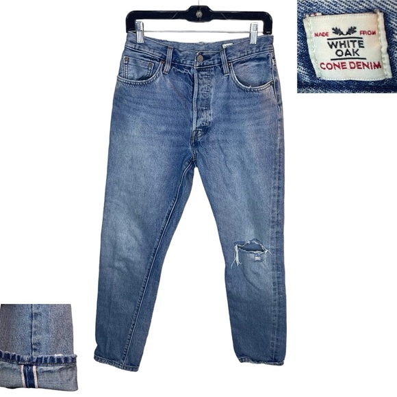 Levi's | Jeans | Levis 5 S Selvedge Jeans Womens 28x28 Blue Distressed ...